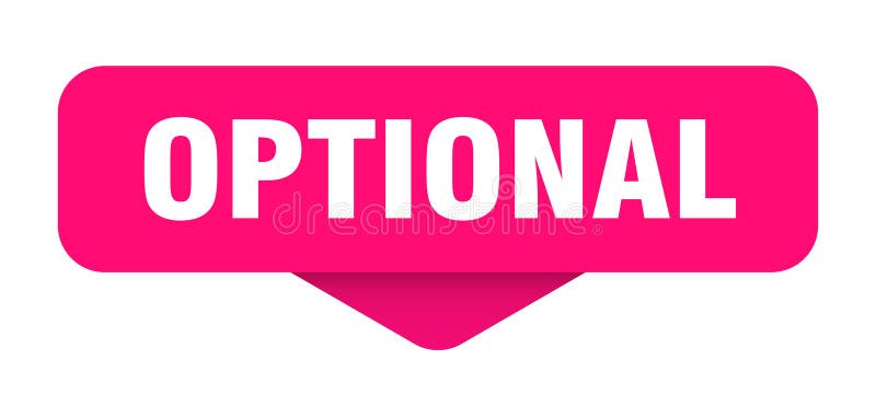 Optional Sticker. Optional Sign on Transparent Background Stock Vector ...