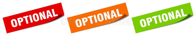 Optional Sticker. Optional Square Isolated Sign Stock Vector ...