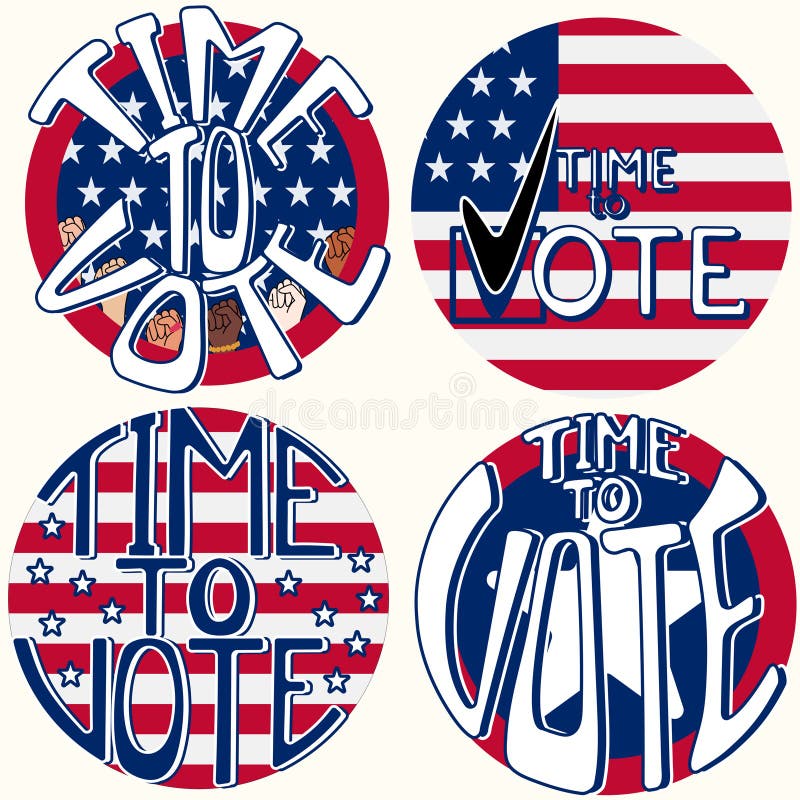 4 Options for Calling for Voting in Elections Stock Illustration ...