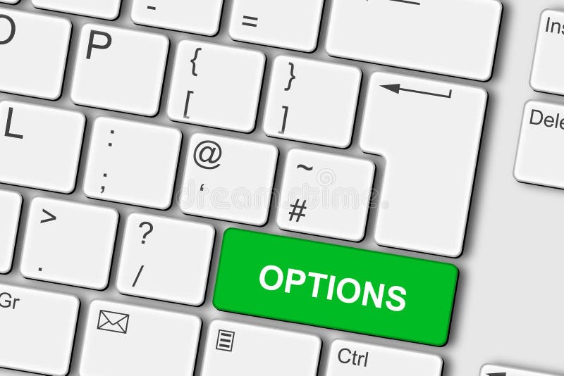 Options Concept PC Computer Keyboard 3d Illustration Stock Illustration ...