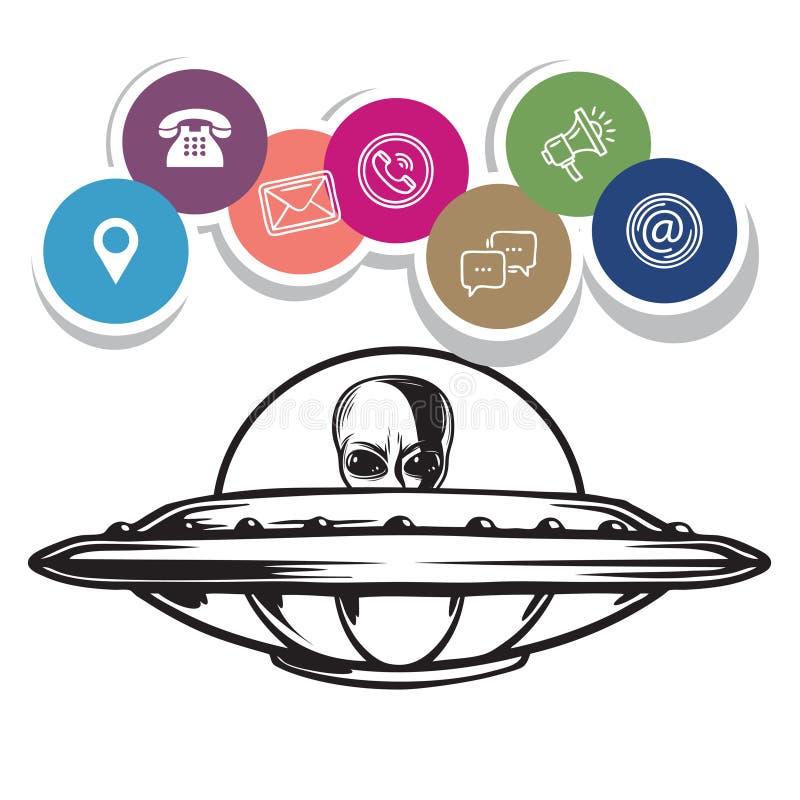 Communication with aliens stock vector. Illustration of industry ...