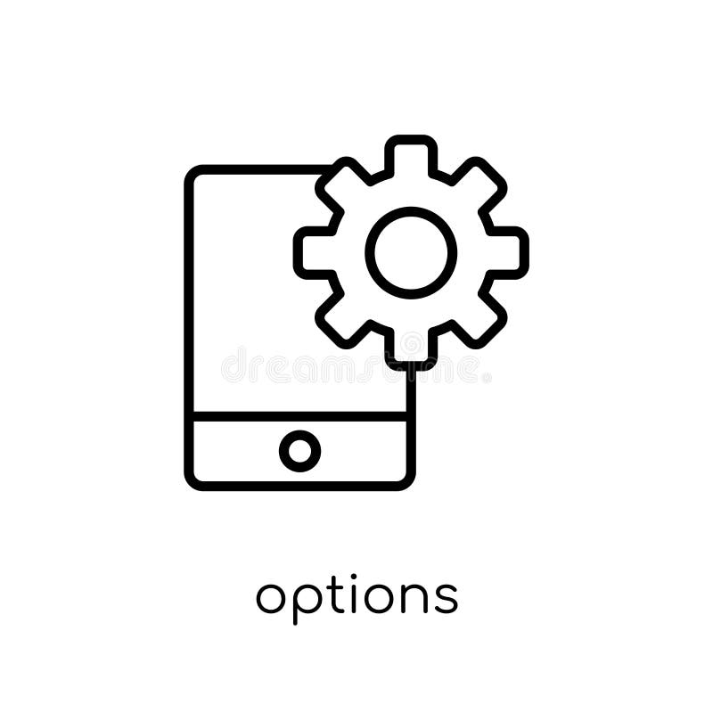 Options Icon Vector from Strategy Collection. Thin Line Options Outline ...