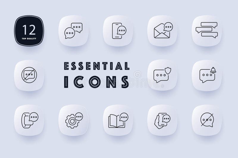 Options Icon Set. Set of Gears and Cogs Symbolizing Different Choices ...