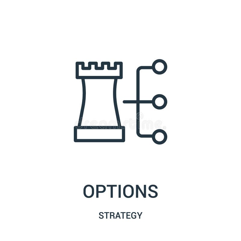 Options Icon Vector from Strategy Collection. Thin Line Options Outline ...