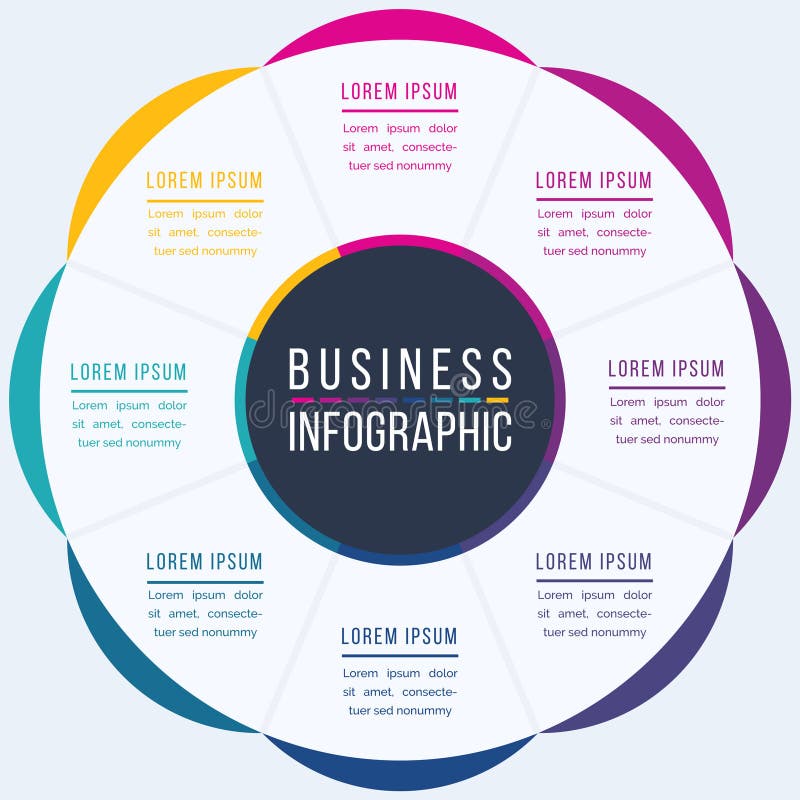 8 Options Infographic Circle Design 8 Options, Objects, Elements or ...
