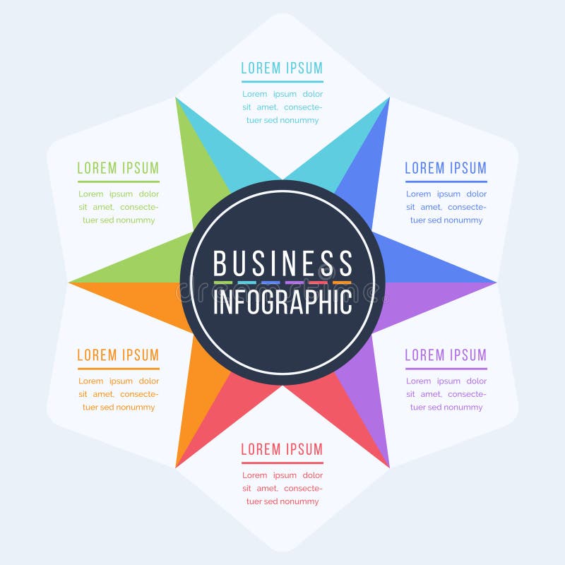 6 Options Infographic Design 6 Steps, Objects, Elements or Options ...