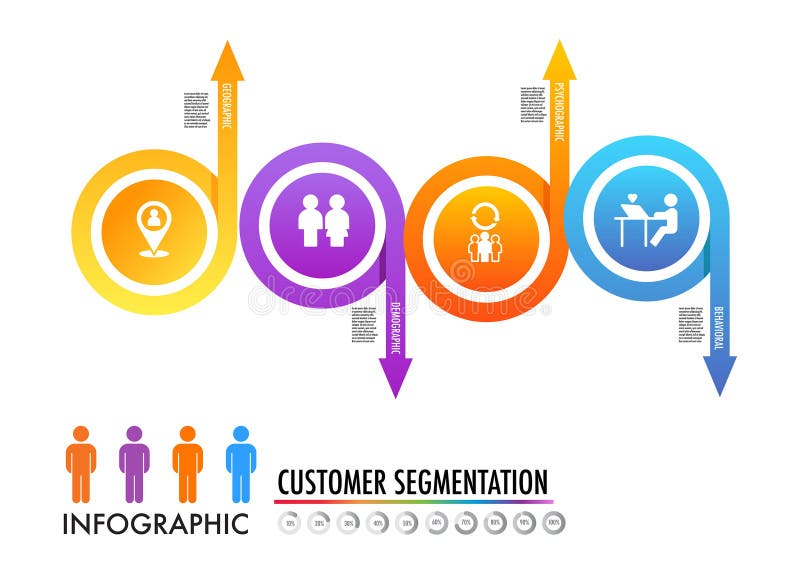 4 Options Infographic Market Segmentation Stock Illustration ...