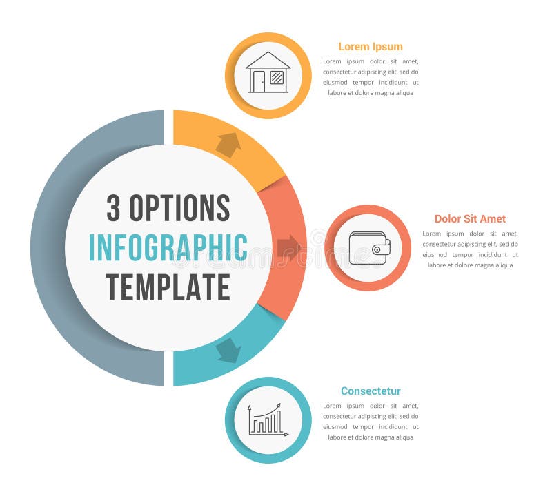 3 Options Infographic Template Stock Vector - Illustration of line ...