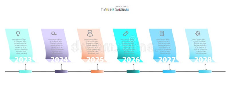 6 Options Modern Timeline Infographic Template Stock Vector ...