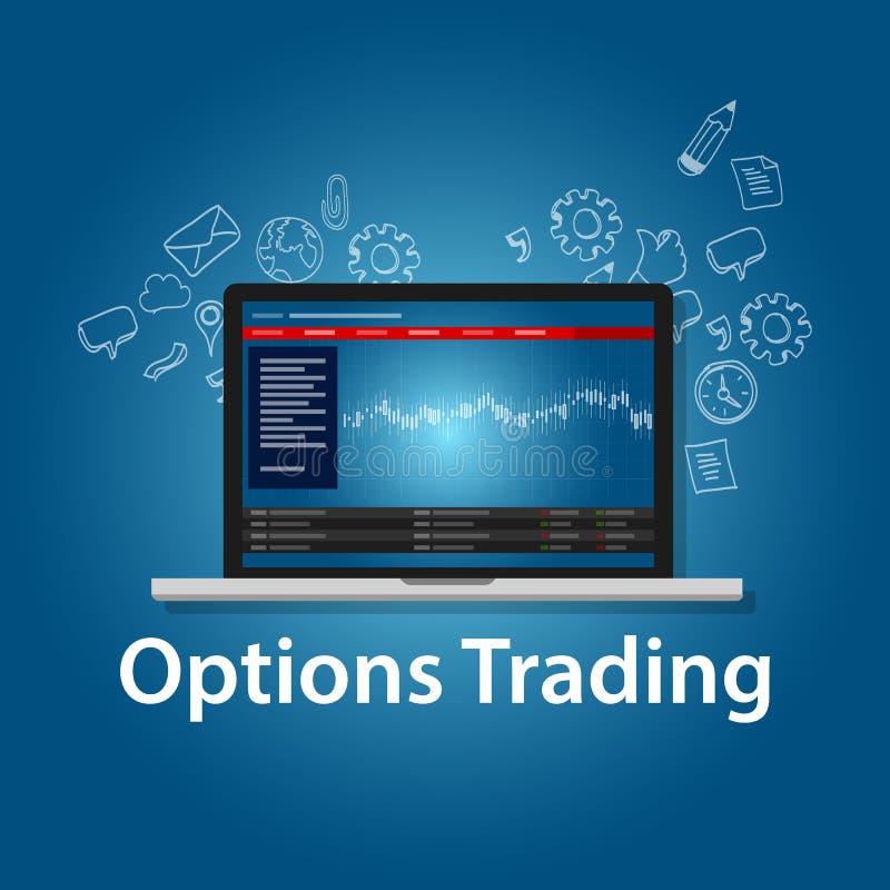 Options Trading Illustration Concept Market Analysis Stock Vector ...
