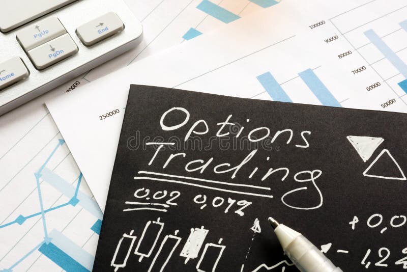 Options Trading Written on Black Piece of Paper Stock Image - Image of ...