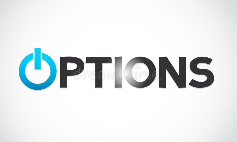 Options Word with Power Icon Stock Vector - Illustration of power ...