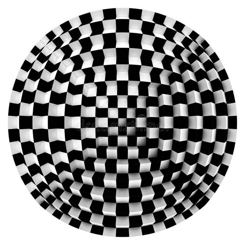 Optische illusie, cirkel stock illustratie. Illustration of mysticus ...