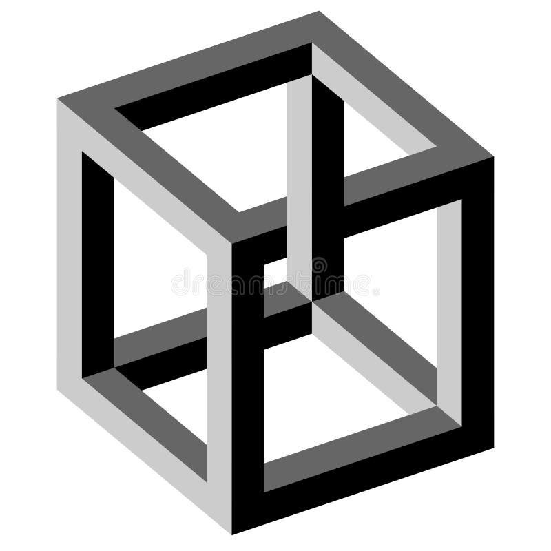 Optische illusie vector illustratie. Illustration of illusie - 64772354