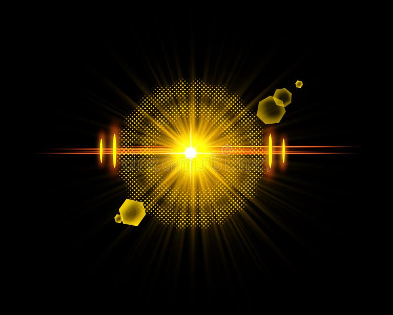 Optischer Heller Blendenfleck-und Stern-Effekt, Realistischer Blitz Mit ...