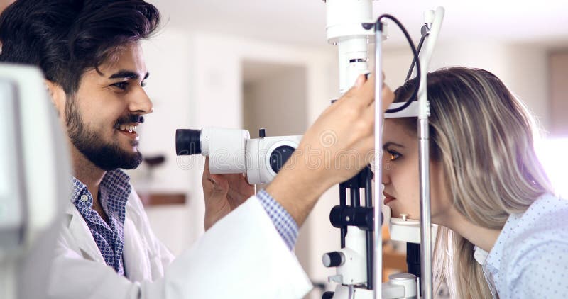 Checking Eyesight in a Clinic. Ophthalmology. Medicine and Health ...