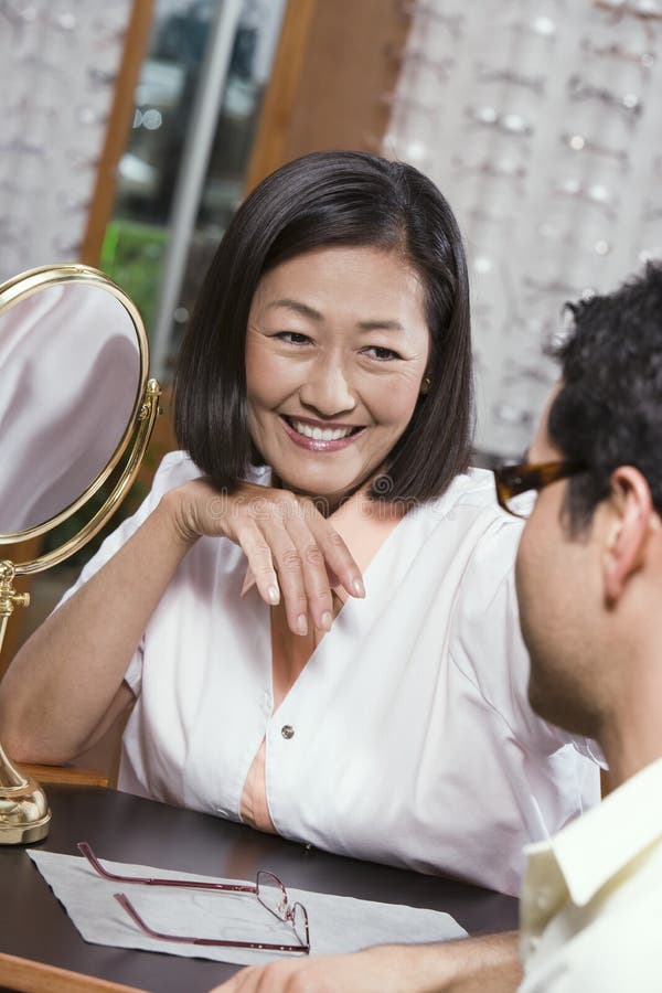 Chinese Woman Wearing Glasses Stock Photo - Image of eyeglasses, frame ...