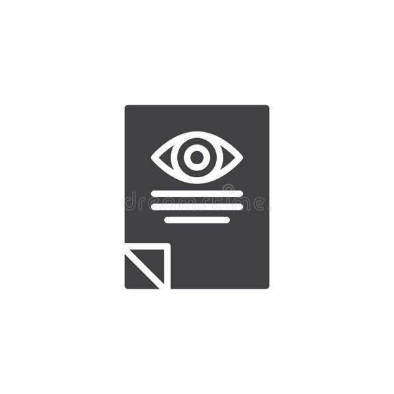 Optometrist Paper Document Vector Icon Stock Vector - Illustration of ...