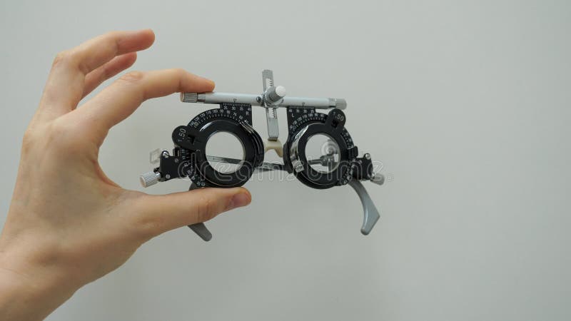 Trial Frame with Corrective Lenses from Lens Set Stock Image - Image of ...