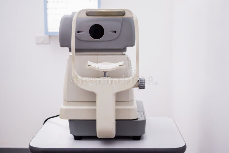 Optometry Eye Test Device Machine Stock Photo - Image of close ...