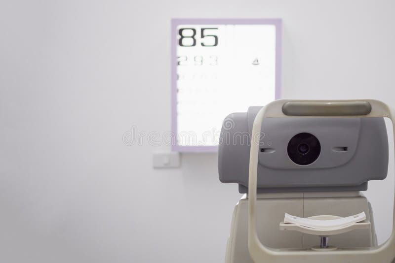 Optometry Eye Test Device Machine Stock Image - Image of clinic, health ...