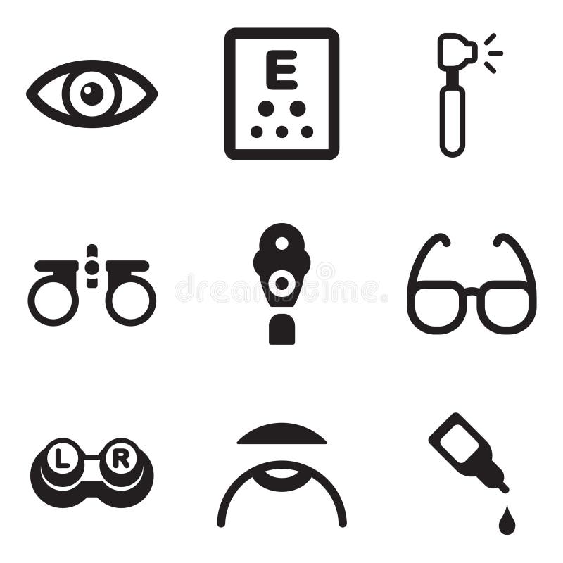Optometry Icons stock vector. Illustration of design - 46884324