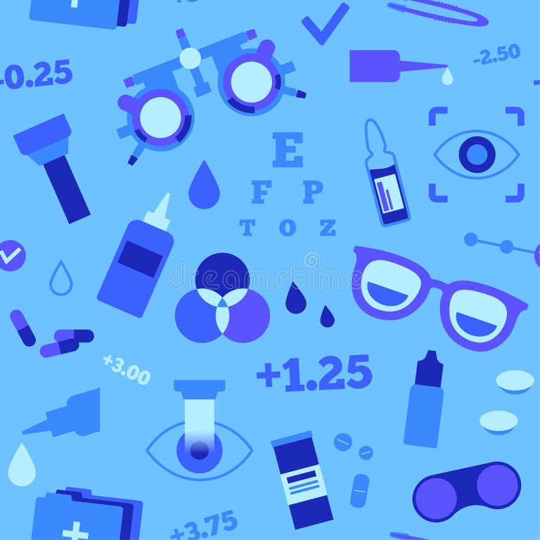 Eyesight Examination Pattern Stock Vector - Illustration of hyperopia, seamless: 352488719