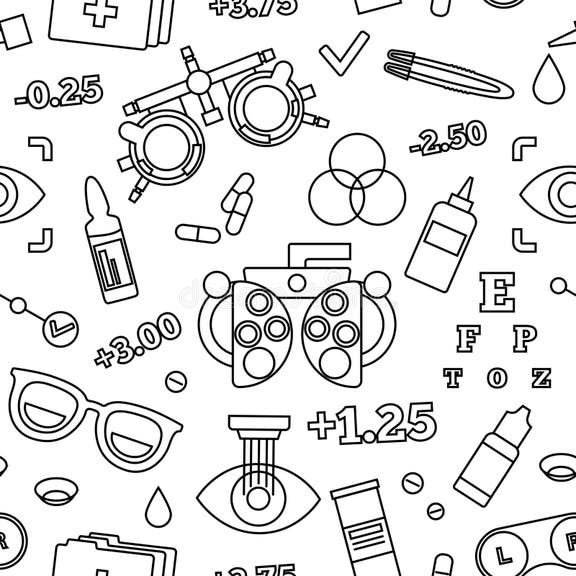 Eyesight Examination Pattern Stock Vector - Illustration of focus ...