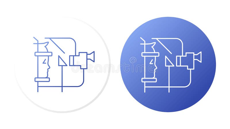 Optometry Slit Lamp. Line Icon Concept Stock Vector - Illustration of ...