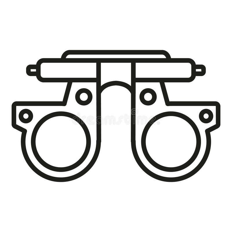 Optometry Vision Icon Outline Vector. Eye Test Stock Illustration ...