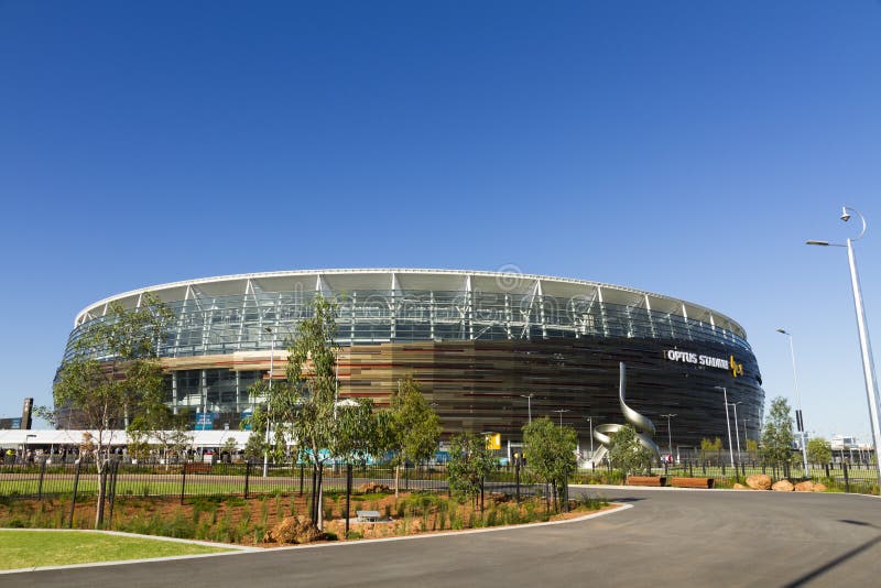 Optus Stadium editorial photo. Image of round, venue - 108138921