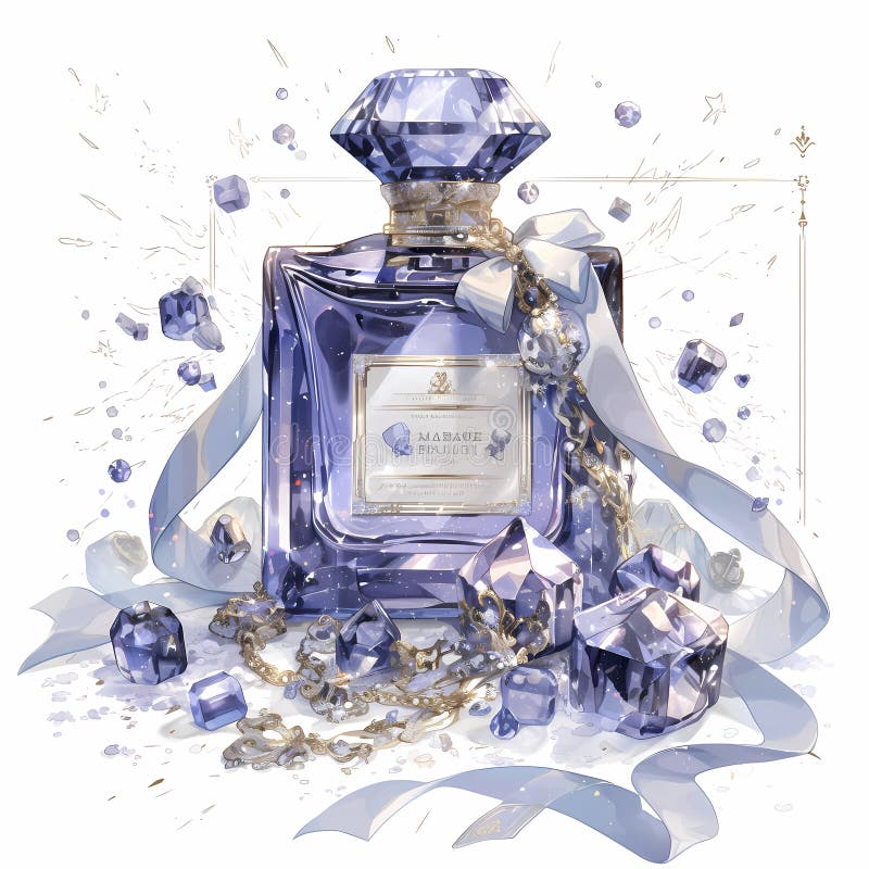 Opulence in a Bottle: a Luxurious Perfume Experience Stock Illustration ...