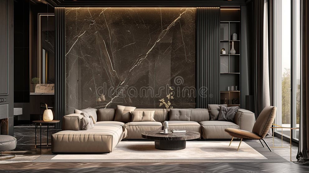 Opulence Meets Minimalism. Rich Textures. Generative Ai Stock ...