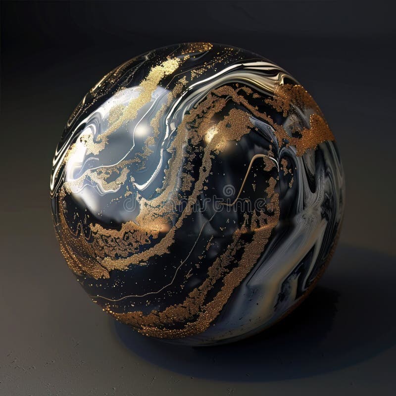 Opulence Orb a Marbled Sphere with Gold for Exclusive Event Invites ...