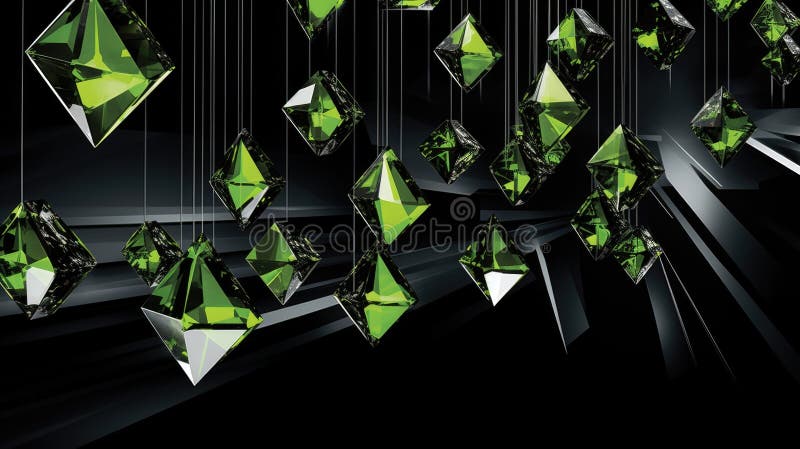 An Opulent Cascade of Emerald Crystals Descends in a Mesmerizing ...