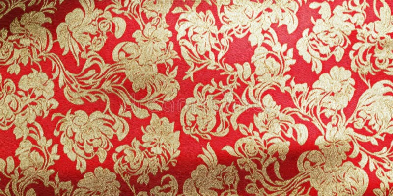 Opulent Red and Gold Brocade Fabric Texture, Royal Luxury Textile Pattern Stock Image - Image of ...