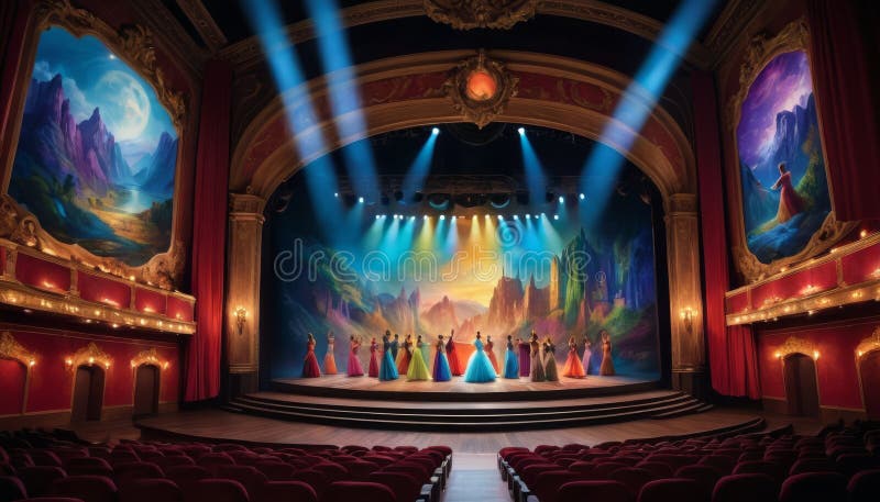 Enchanted Theater Performance Stock Photo - Image of theatrical, stage ...