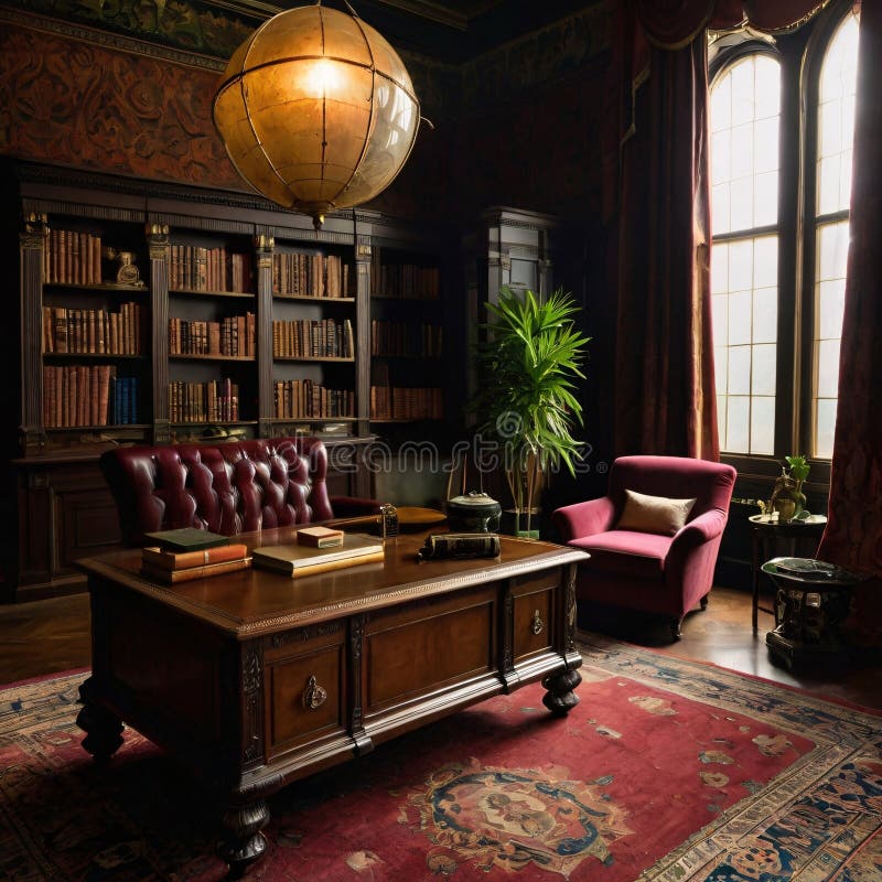 Opulent Victorian Study: Crafting a Space of Classic Sophistication ...