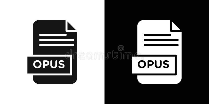 OPUS File Document Icon Logo Set Vector Stock Vector - Illustration of ...