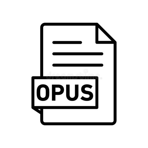 OPUS File Document Icon Set Digital File Format Illustrations for ...