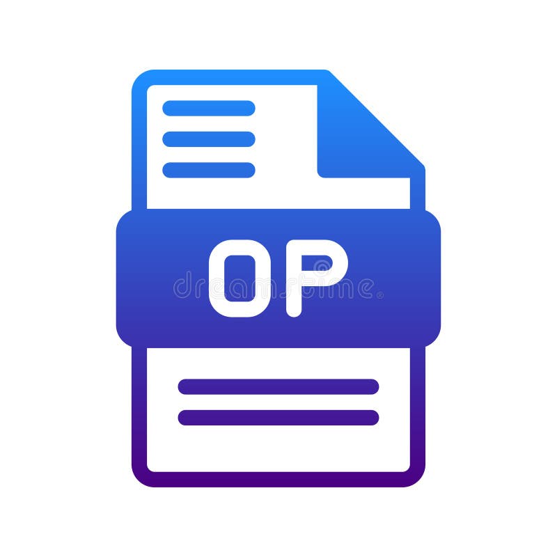 Opus Gradient Artistic Icons To Represent Sound File Formats Stock ...