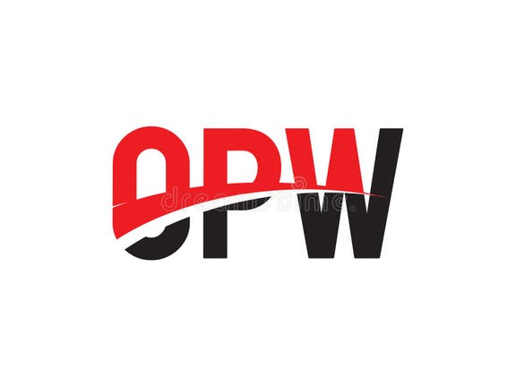 OPW Letter Initial Logo Design Vector Illustration Stock Vector ...