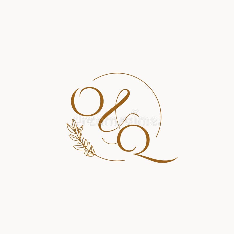 OQ Initial Wedding Monogram Logo Stock Illustration - Illustration of ...