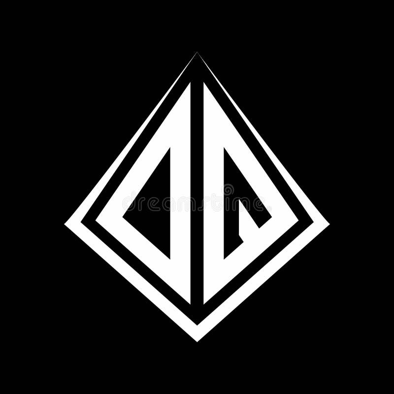 OQ Logo Letters Monogram with Prisma Shape Design Template Stock Vector ...