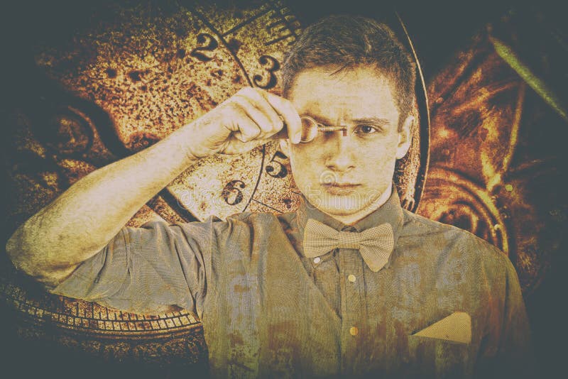 Oracle Com Fundo Retro Do Tempo Foto de Stock - Imagem de homem, moagem ...