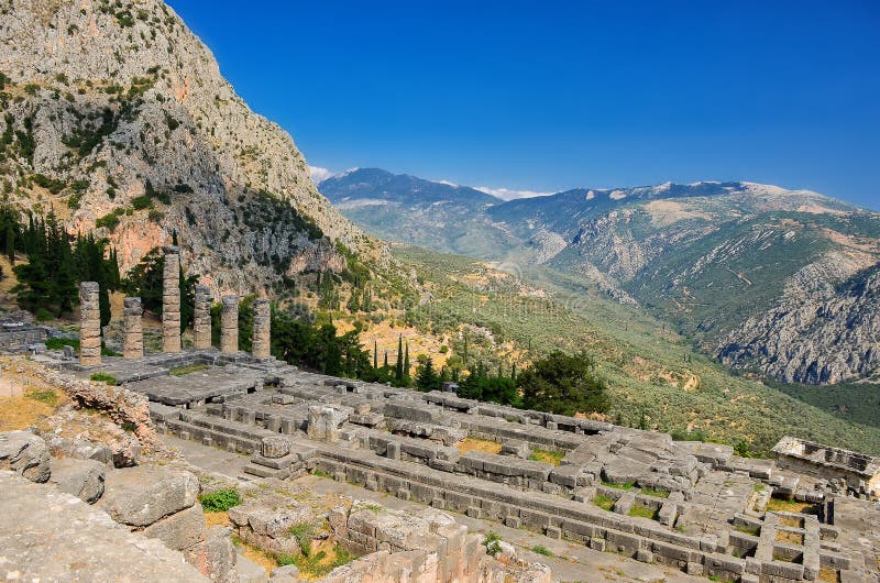 Oracle of Delphi stock photo. Image of oracle, mountain - 51184574