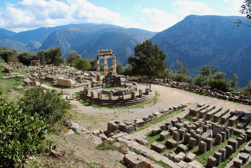 Oracle of Delphi stock photo. Image of oracle, mountain - 51184574
