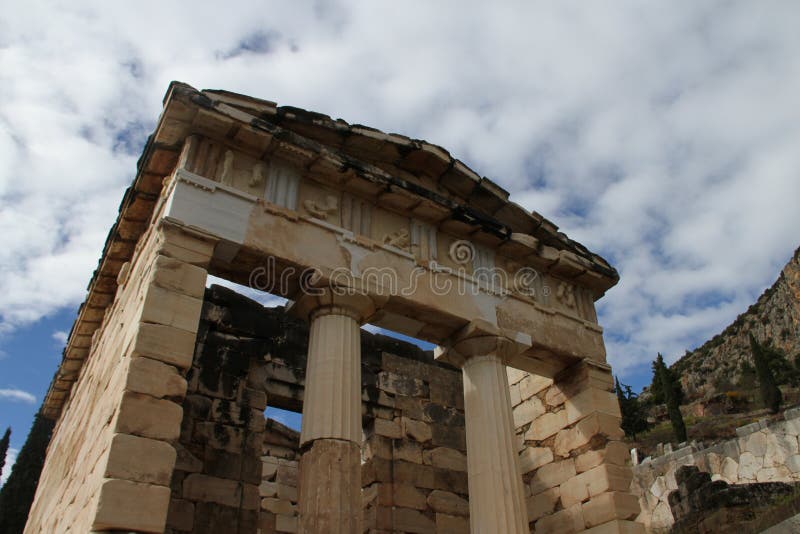 Oracle at Delphi, stock image. Image of facade, greek - 107864887