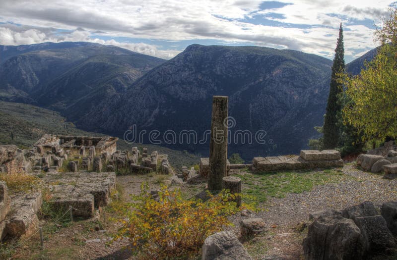 Oracle at Delphi, stock photo. Image of archaelogical - 107864986