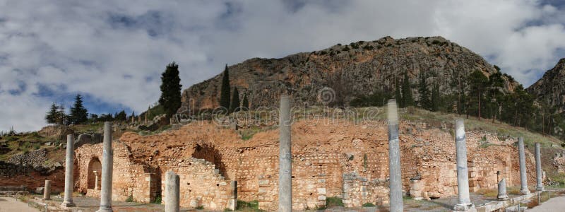 Oracle of Delphi stock photo. Image of oracle, mountain - 51184574
